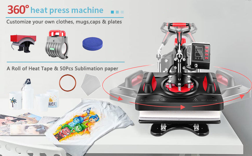 AKEYDIY Upgraded 5-in-1 Heat Press Machine | Digital Combo Kit – Akeydiy